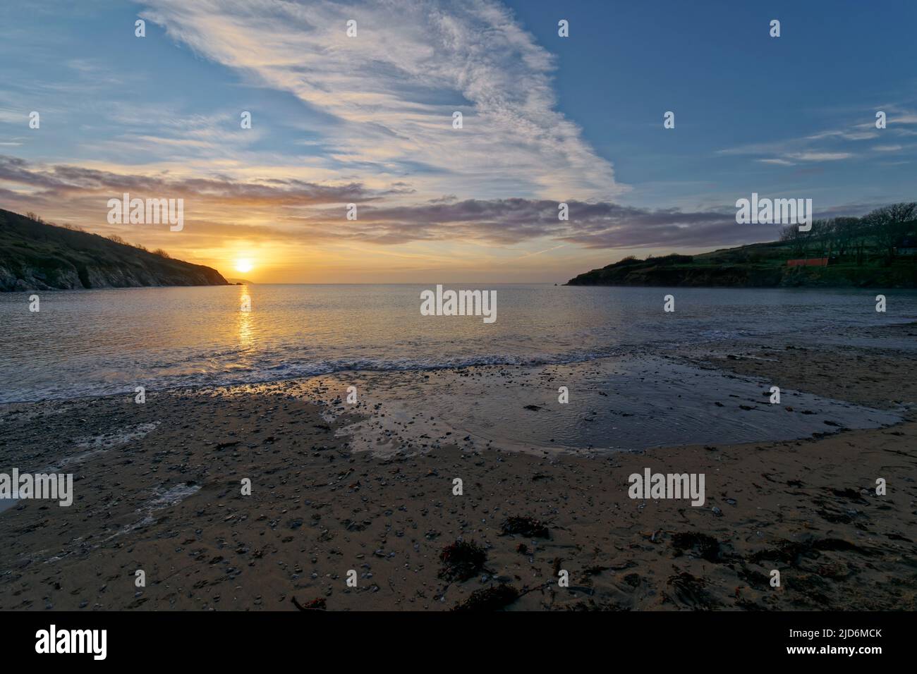 Maenporth, Cornwall sunrise Stock Photo - Alamy