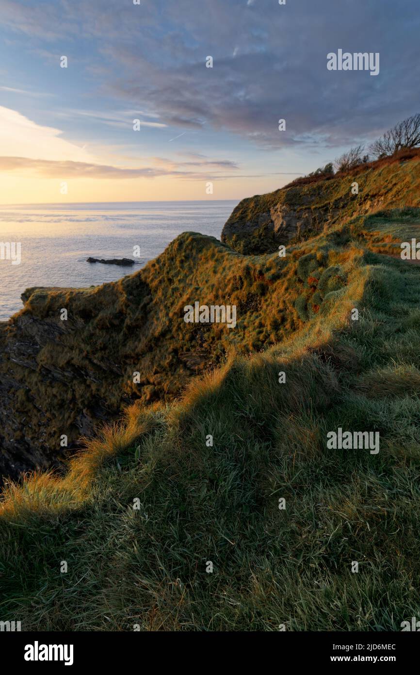 Bream cove Cornwall sunrise Stock Photo - Alamy