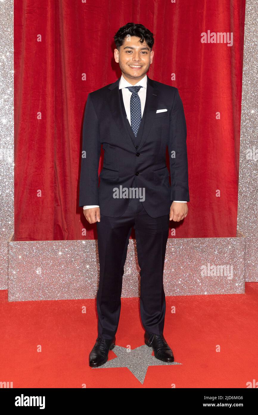 LONDON, UK. 11th June 2022. Adam Hussain arriving for the British Soap ...