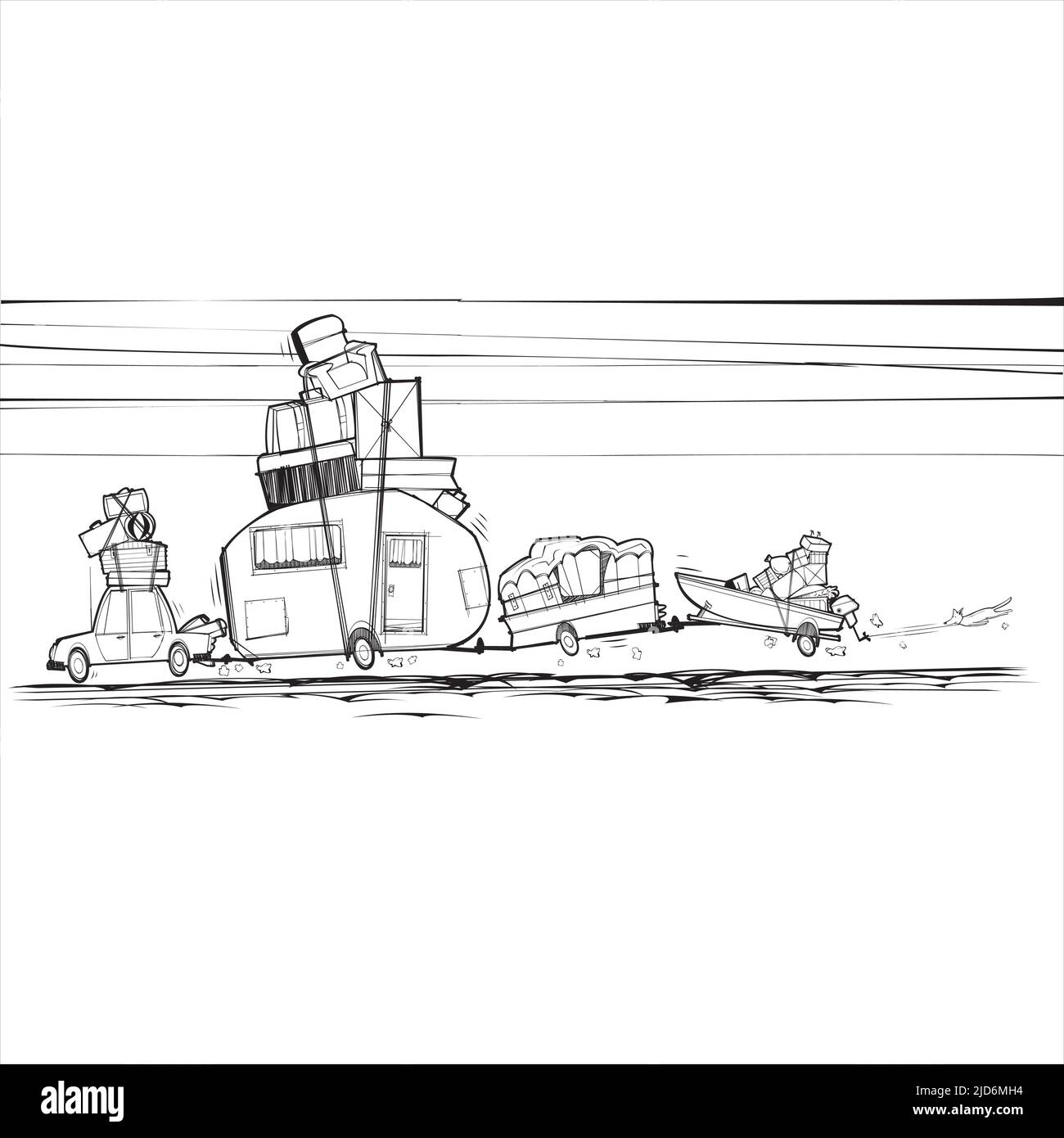 Family holidays car Stock Vector Images - Alamy