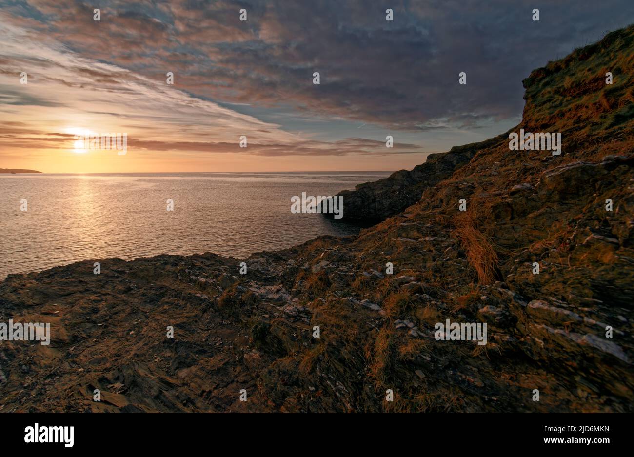 Bream cove Cornwall sunrise Stock Photo - Alamy