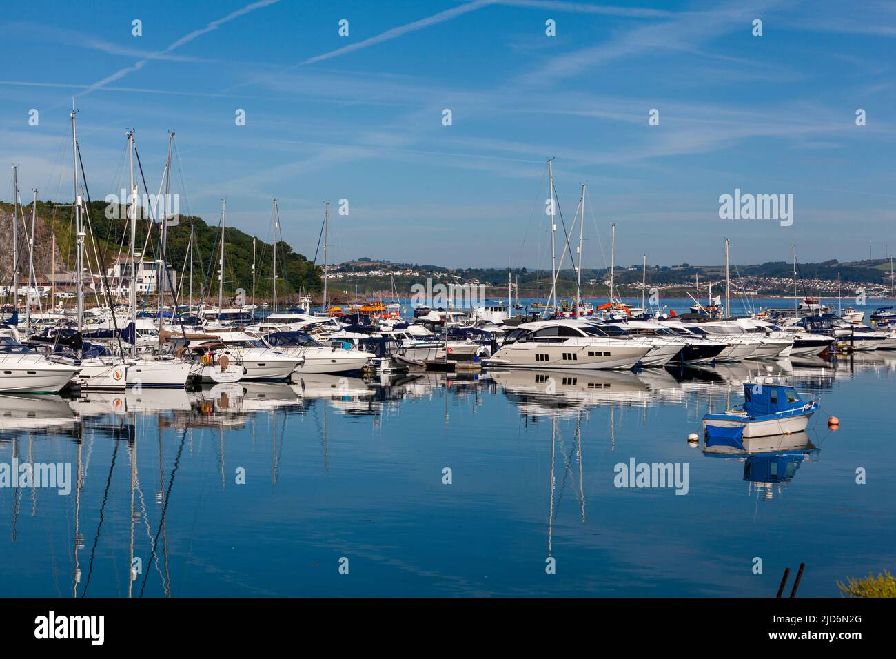 Brixham Harbour & Marina, Devon, England, UK –tethered and anchored ...