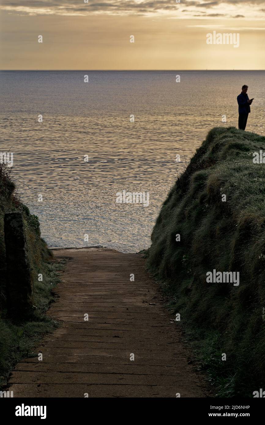 Bream cove Cornwall sunrise Stock Photo - Alamy