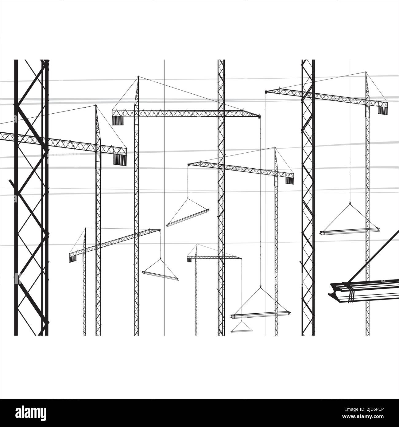 Shadow of a crane Stock Vector Images - Alamy