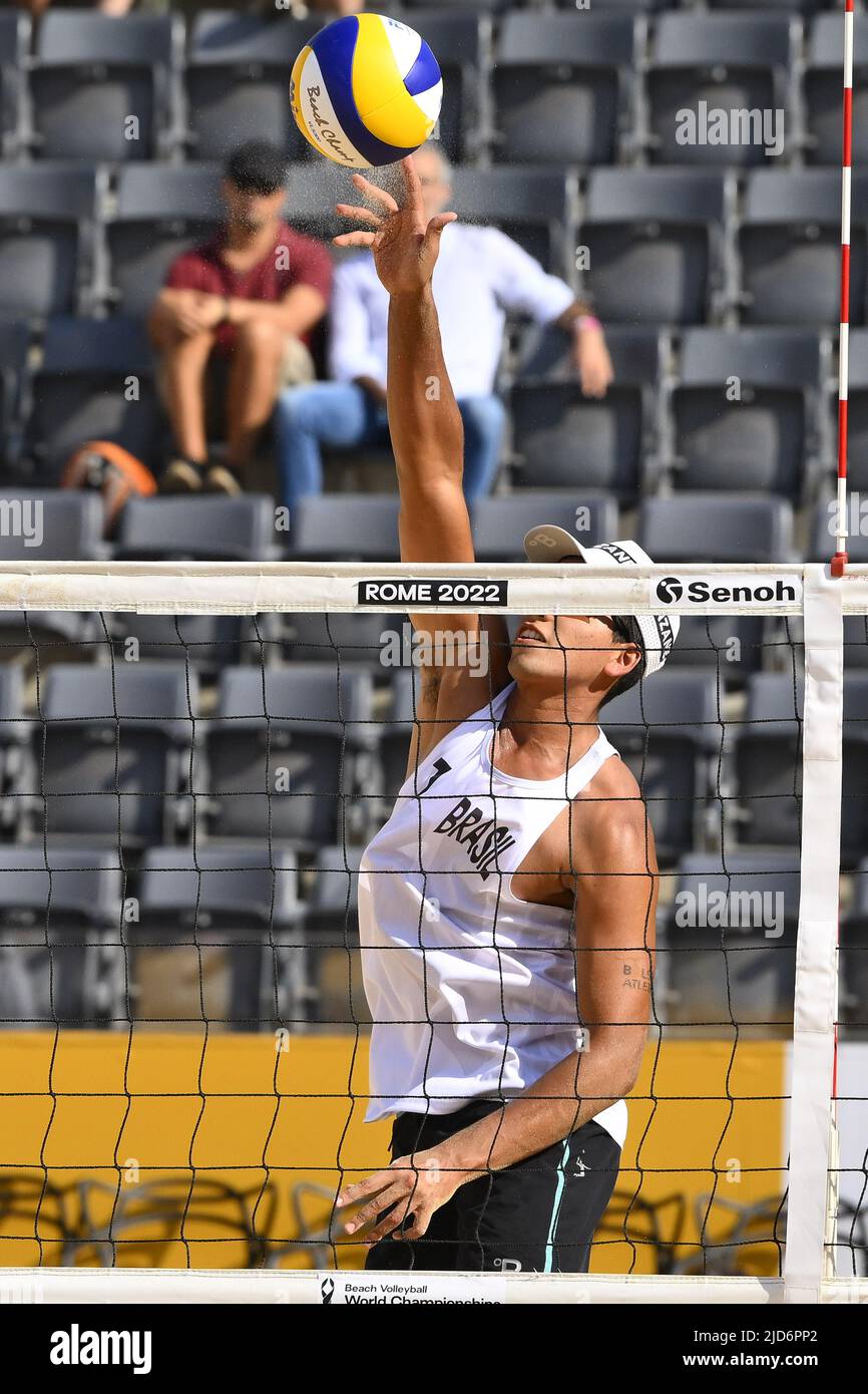Renato/Vitor Felipe (BRA) vs Shalk/Brunner during the Beach Volleyball ...