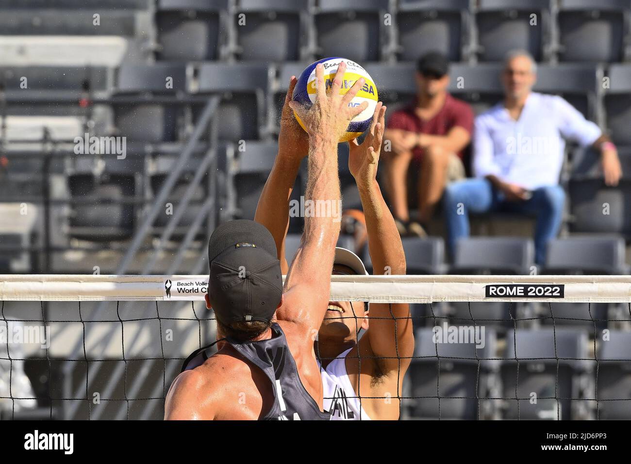 Renato/Vitor Felipe (BRA) vs Shalk/Brunner during the Beach Volleyball ...
