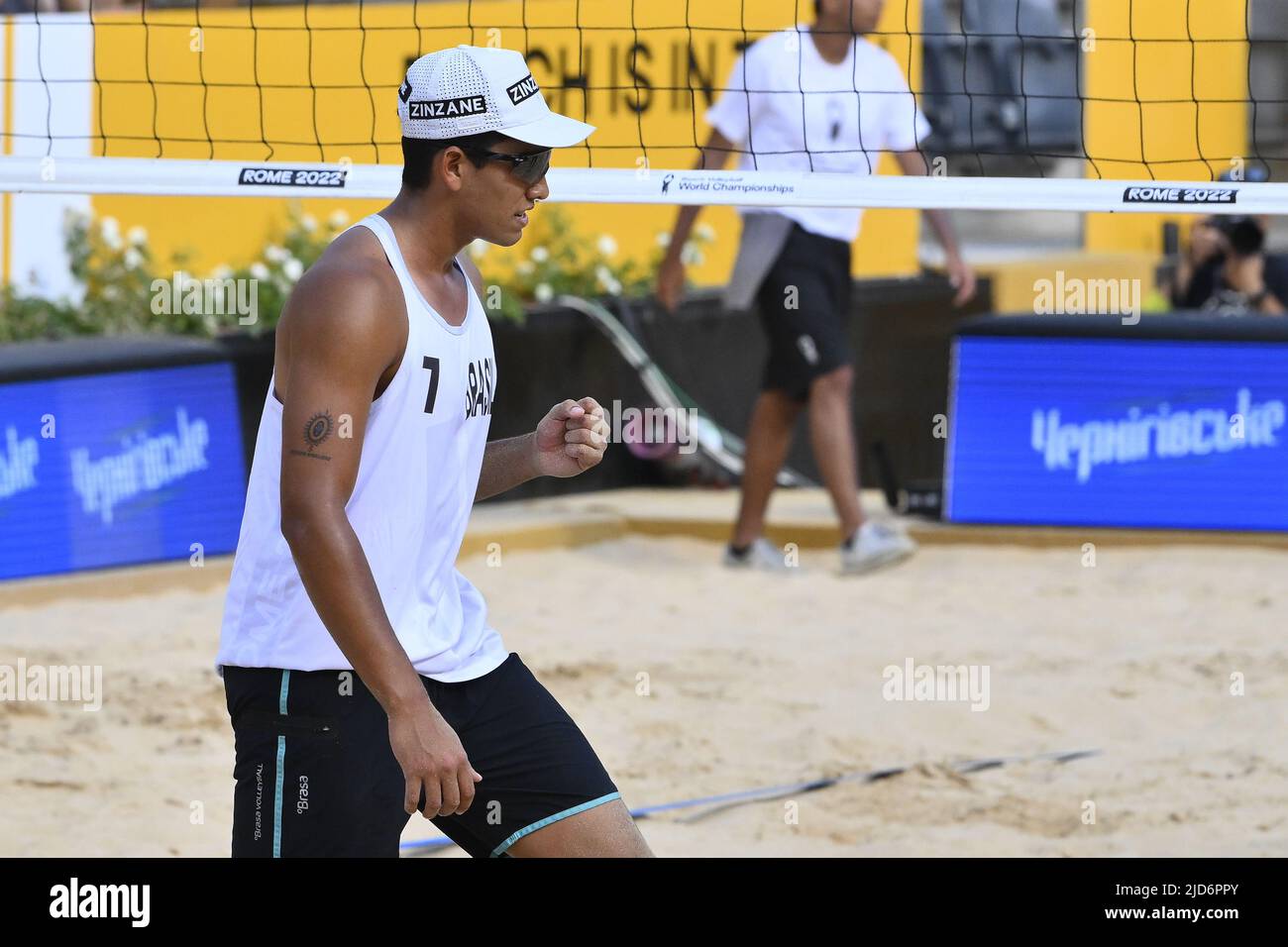 Renato/Vitor Felipe (BRA) vs Shalk/Brunner during the Beach Volleyball ...