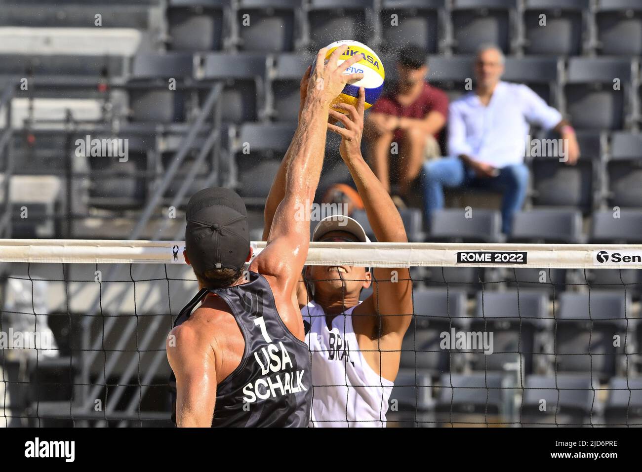 Renato/Vitor Felipe (BRA) vs Shalk/Brunner during the Beach Volleyball ...