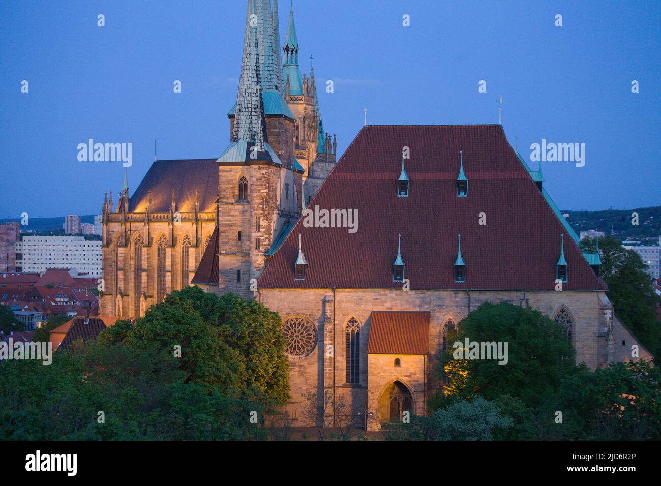 Germany, Thuringia, Erfurt, St Severin's Church, Dom St Mary Stock ...