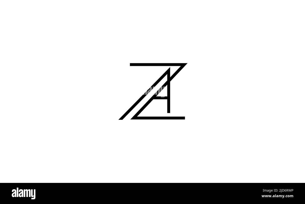 ZA, AZ Abstract Letters Logo Monogram Stock Vector Image & Art - Alamy