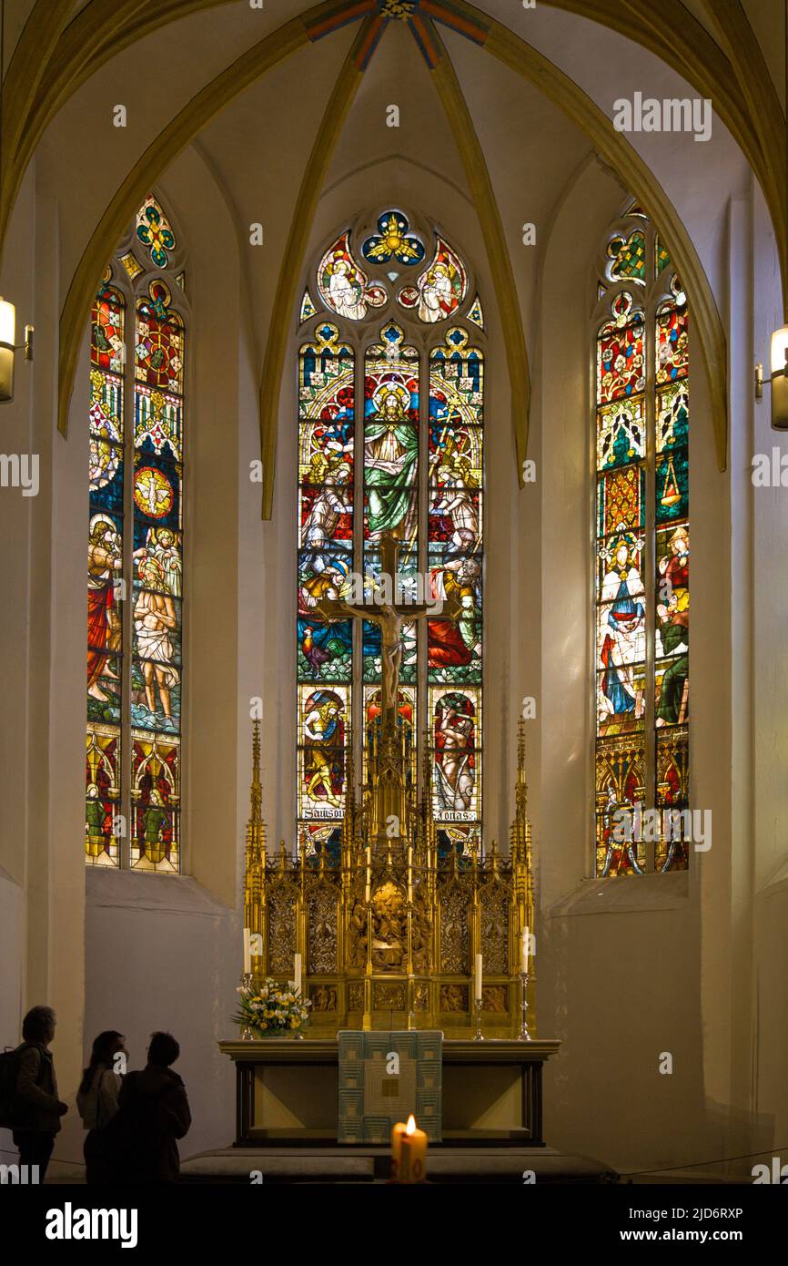 Germany, Saxony, Leipzig, Tomaskirche, St Thomas's Church, interior ...