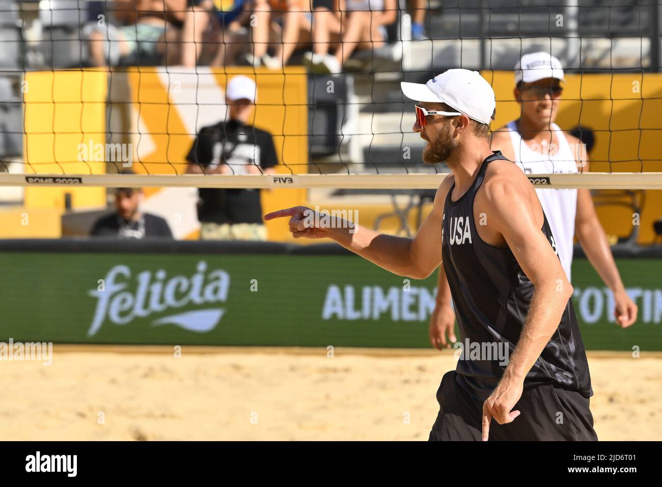 Renato/Vitor Felipe (BRA) vs Shalk/Brunner during the Beach Volleyball ...