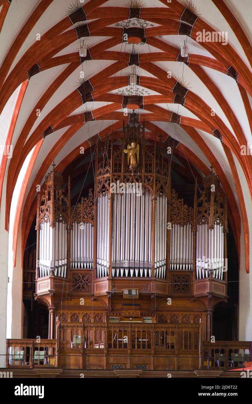 Germany, Saxony, Leipzig, Tomaskirche, St Thomas's Church, interior ...
