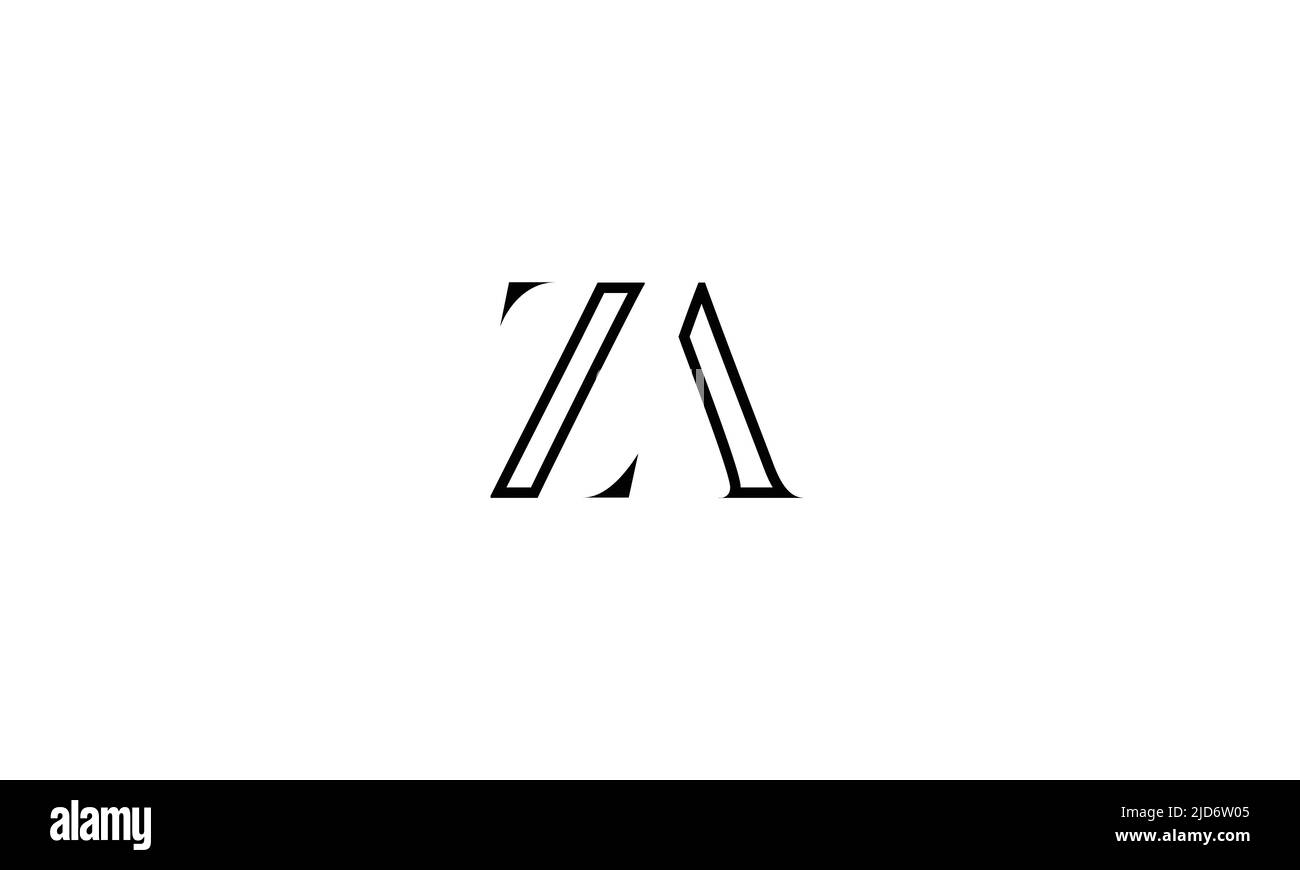 ZA, AZ Abstract Letters Logo Monogram Stock Vector Image & Art - Alamy