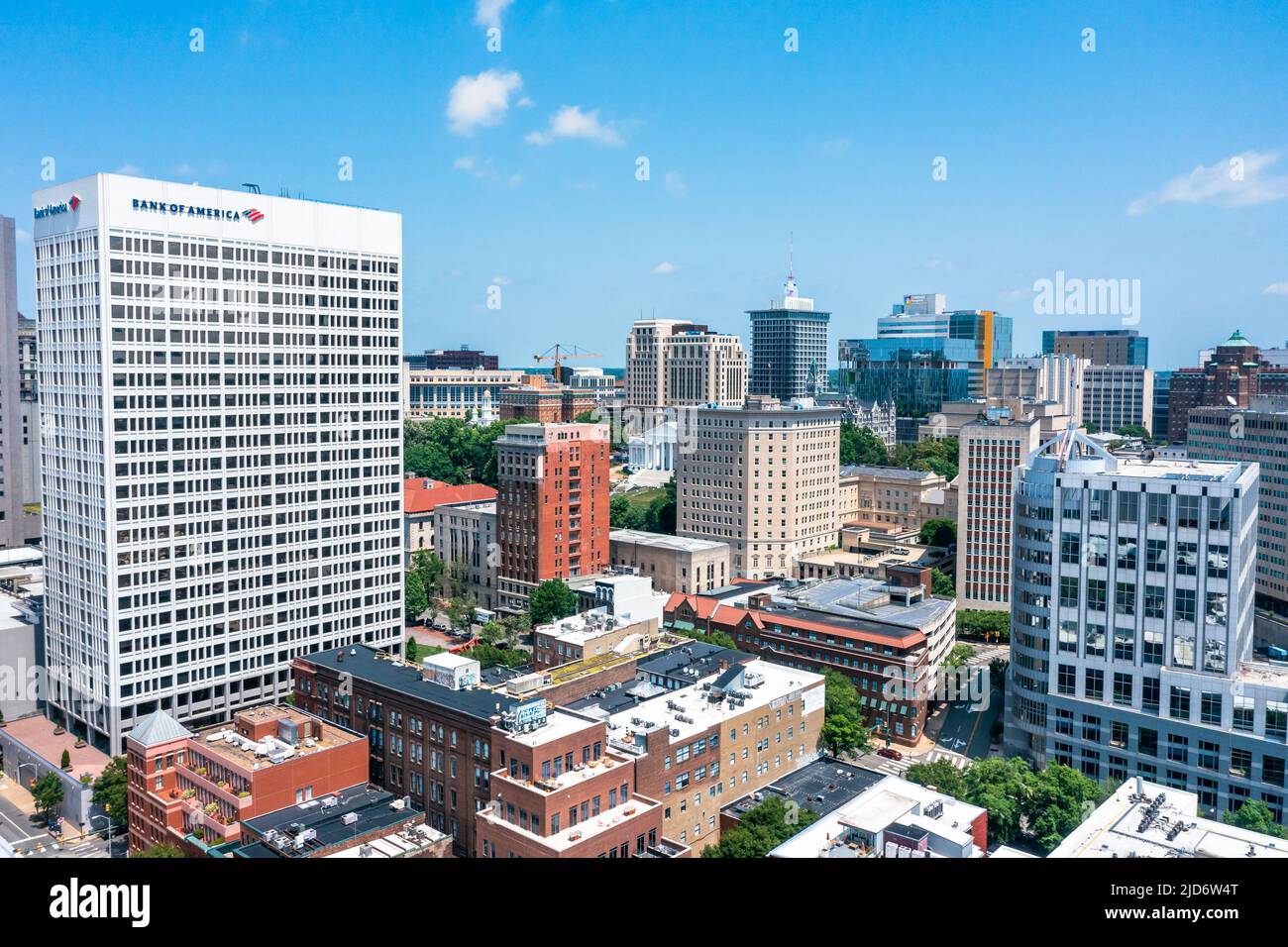 Richmond Virginia - May 25 2022: Aerial of Downtown Richmond Virginia ...