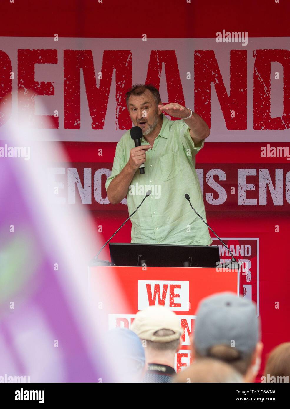 London, England, UK. 18th June, 2022. General Secretary of National ...