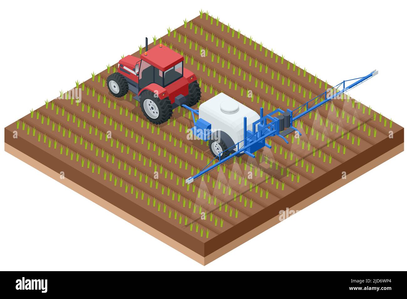 Aerial crop spraying Stock Vector Images - Alamy
