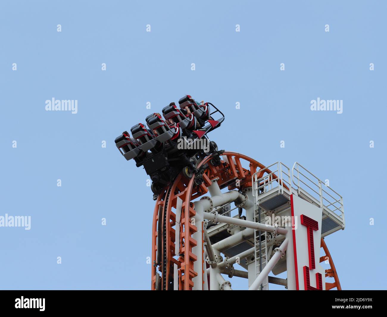 Image of the Thunderbolt roller coaster in Coney Island Stock Photo - Alamy