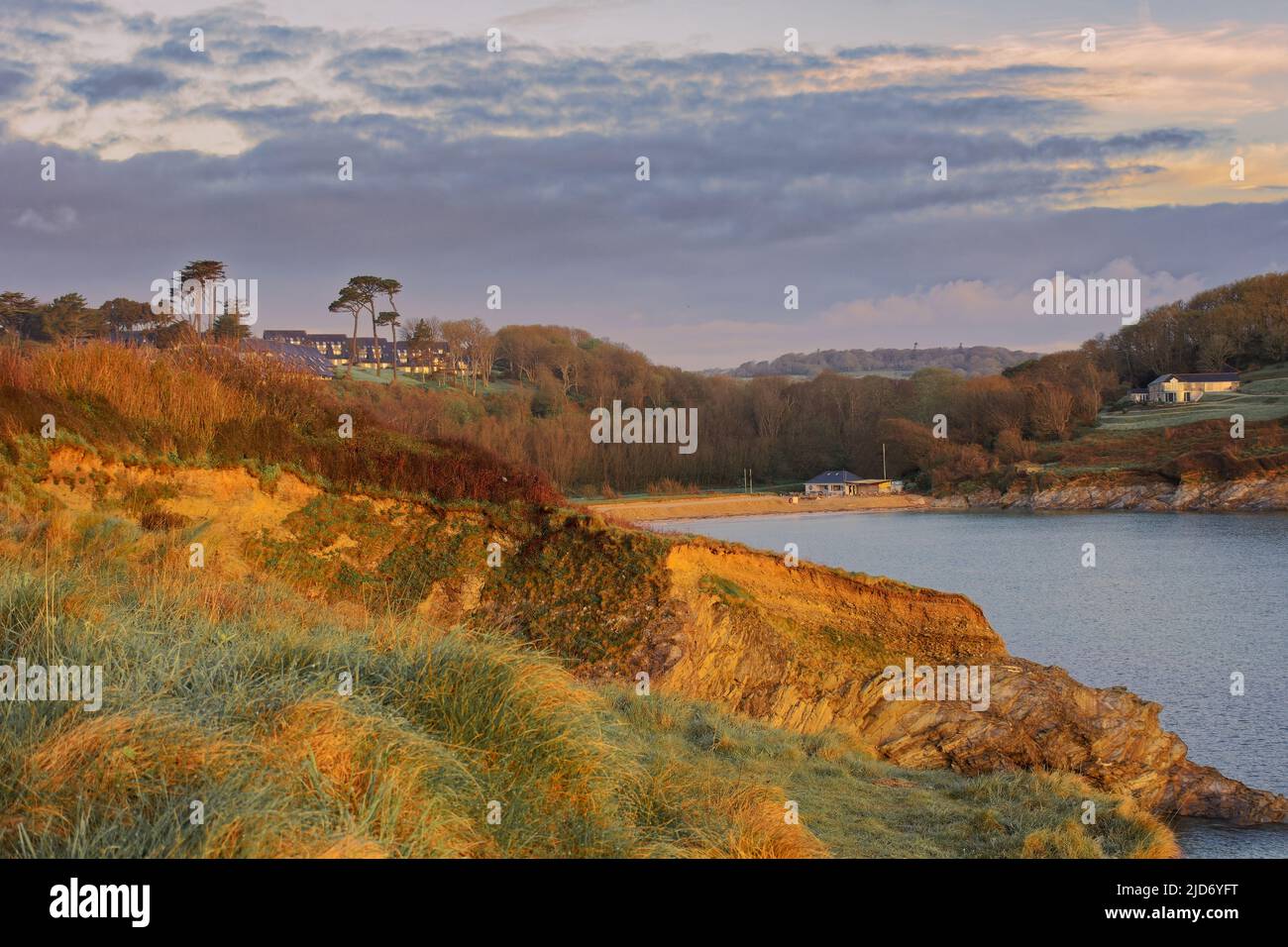 Bream cove Cornwall sunrise Stock Photo - Alamy