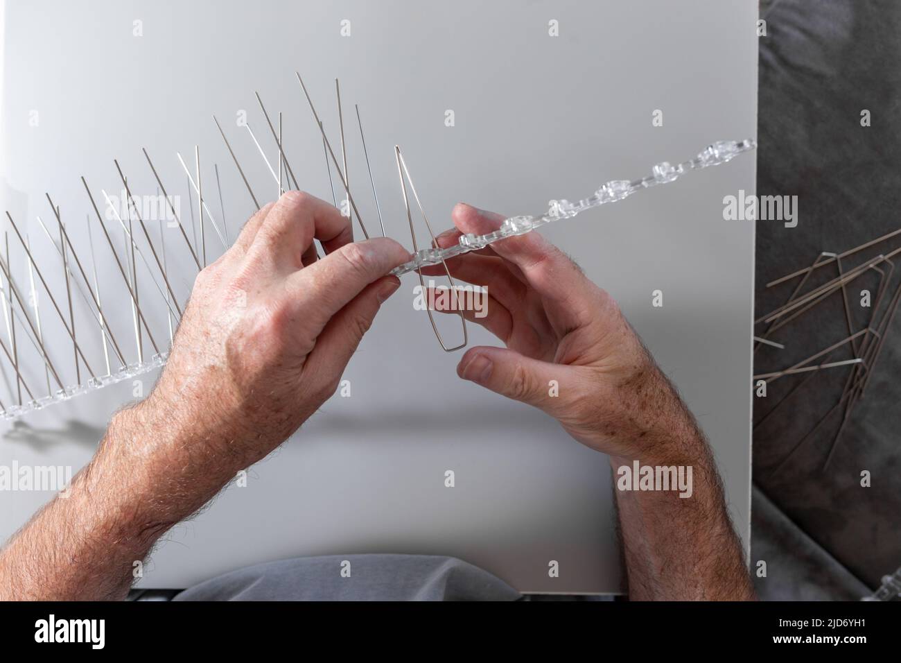 Anti sitting spikes hi-res stock photography and images - Alamy