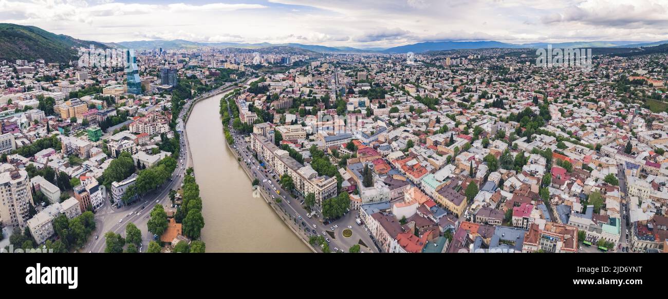 Tbilisi downtown tbilisi mtkvari river hi-res stock photography and ...