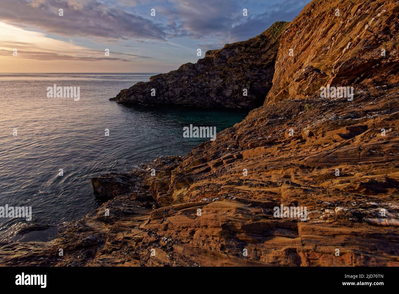 Bream cove Cornwall sunrise Stock Photo - Alamy