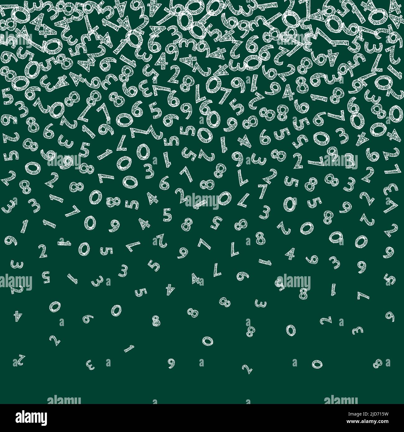 Falling sketch chalk numbers. Math study concept with flying digits ...