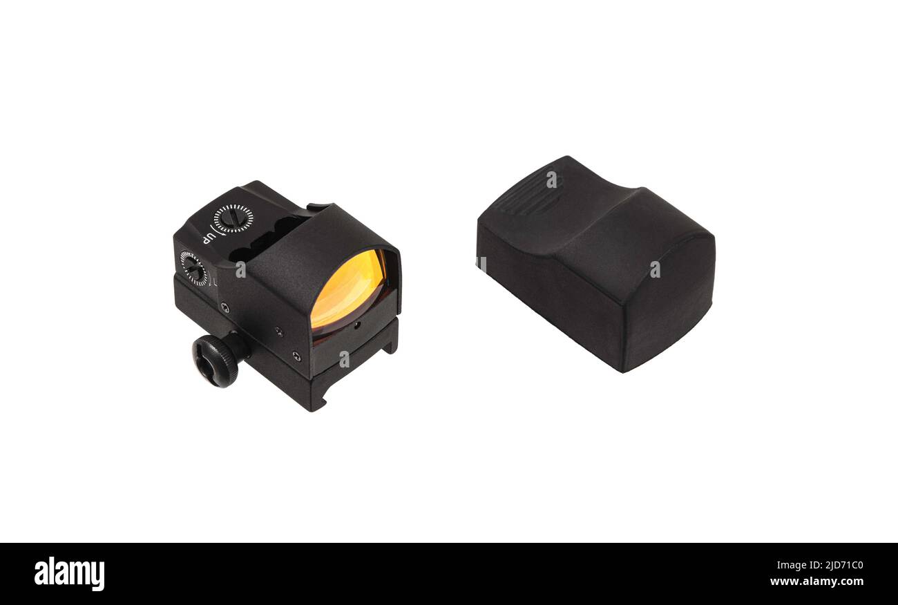 Modern optical collimator sight. Aiming device for shooting at short ...