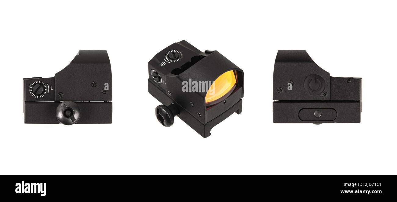 Modern optical collimator sight. Aiming device for shooting at short ...