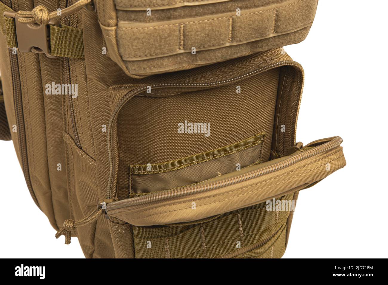 Modern tactical backpack with zippers and additional pockets. Large ...