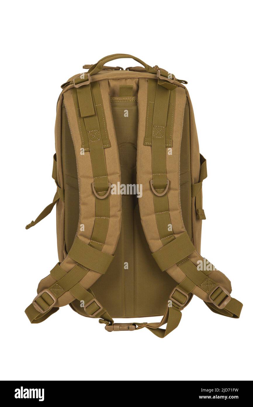Modern tactical backpack with zippers and additional pockets. Large ...