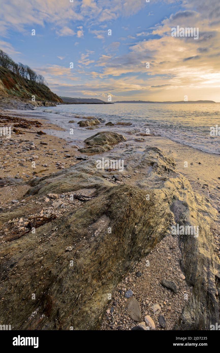 Bream cove Cornwall sunrise Stock Photo - Alamy