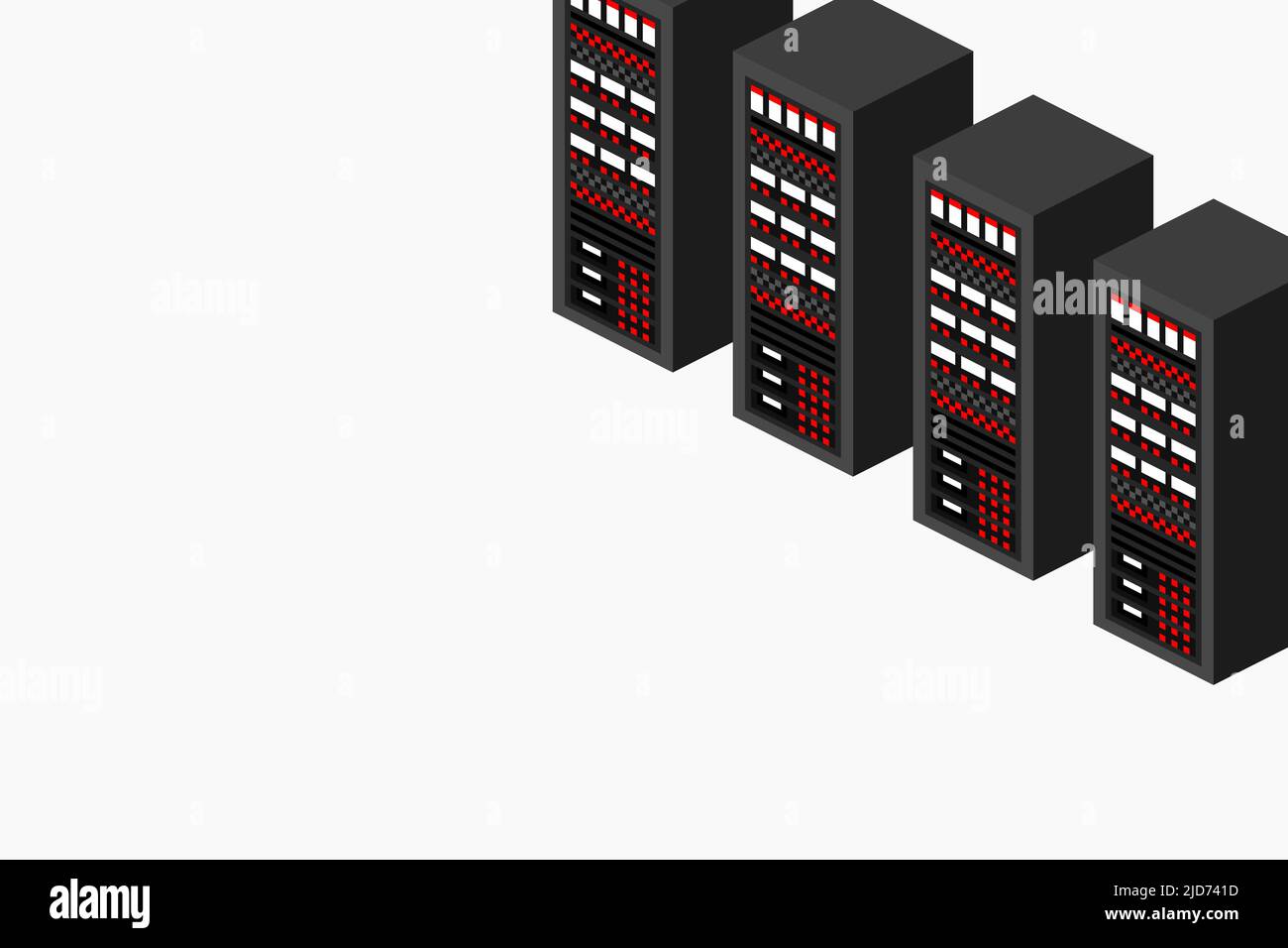 Isometric server equipment. Vector illustration Stock Vector Image ...
