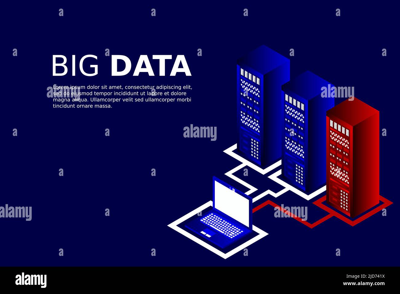 Isometric server equipment. Vector illustration Stock Vector Image ...