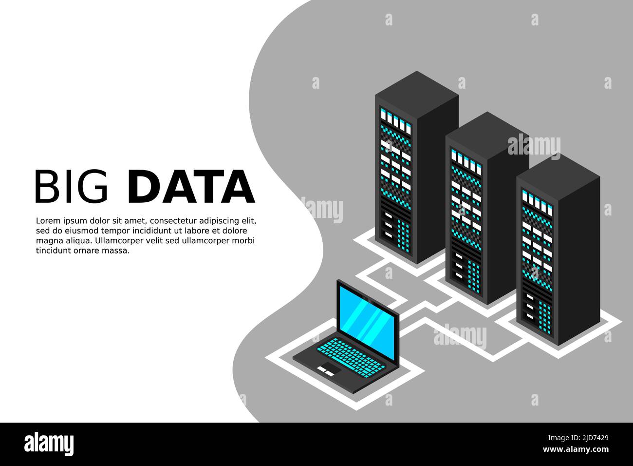 Isometric server equipment. Vector illustration Stock Vector Image ...