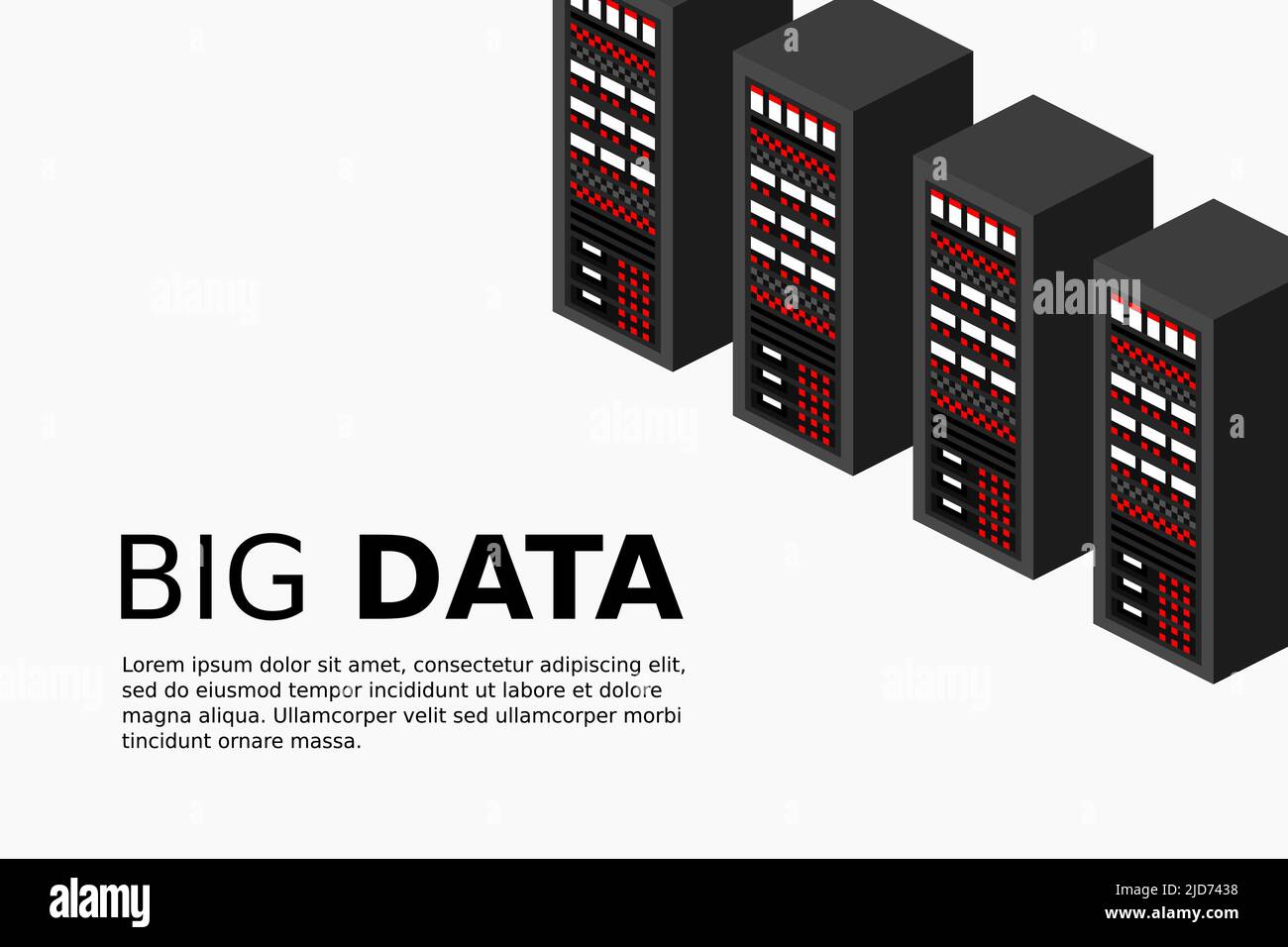 Isometric server equipment. Vector illustration Stock Vector Image ...