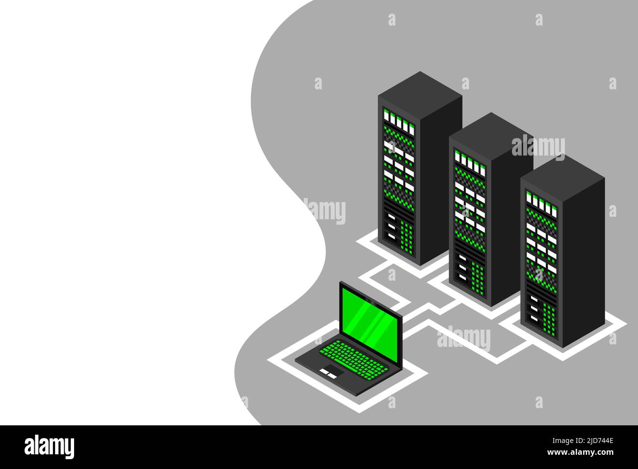 Isometric server equipment. Vector illustration Stock Vector Image ...