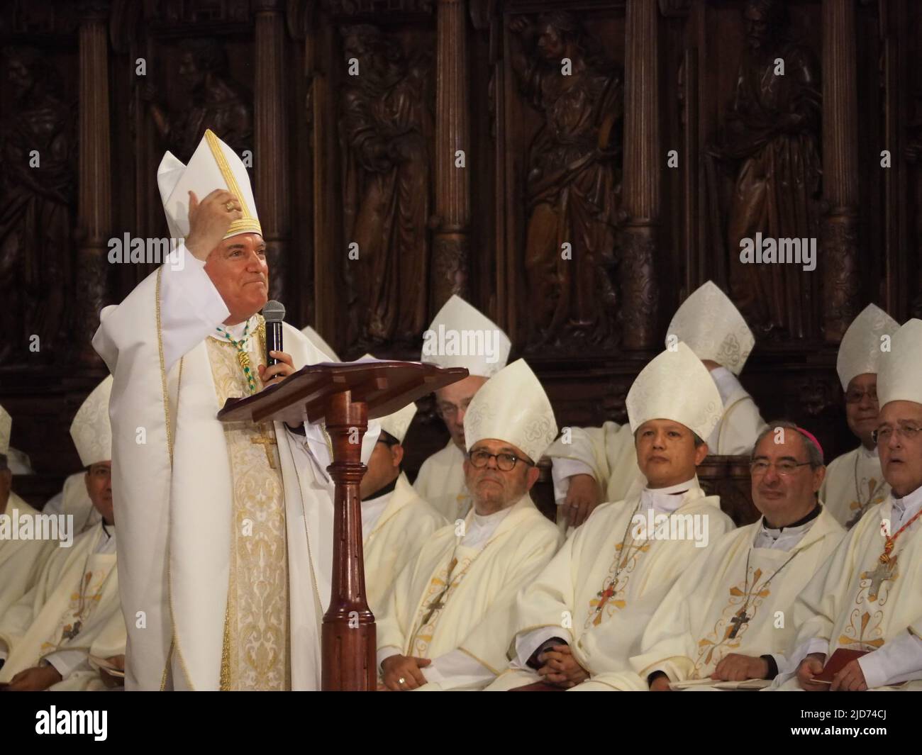 Nicola Girasoli, Apostolic Nuncio in Peru, officiating the mass of ...