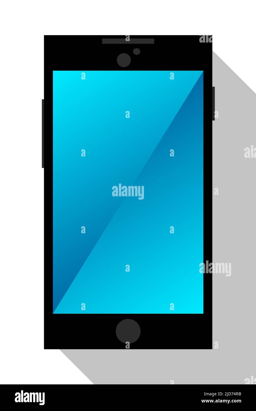 modern smartphone on white background. Vector illustrator Stock Vector ...