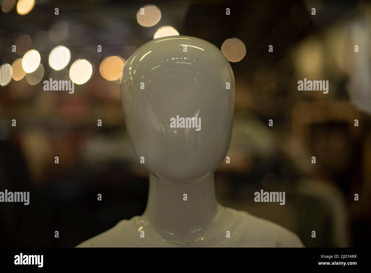 Head without face. Mannequin in store. Plastic human head Stock Photo ...