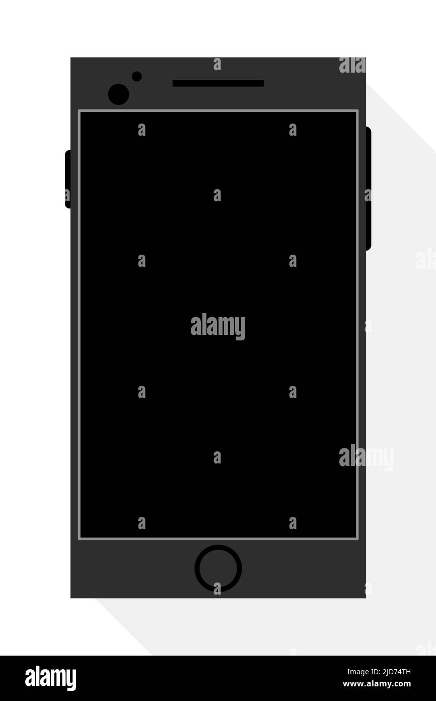 modern smartphone on white background. Vector illustrator Stock Vector ...