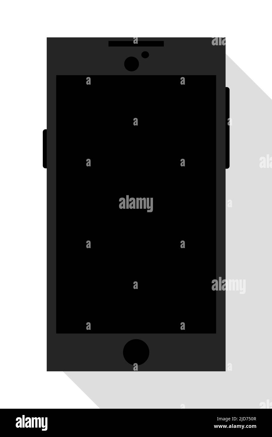 modern smartphone on white background. Vector illustrator Stock Vector ...