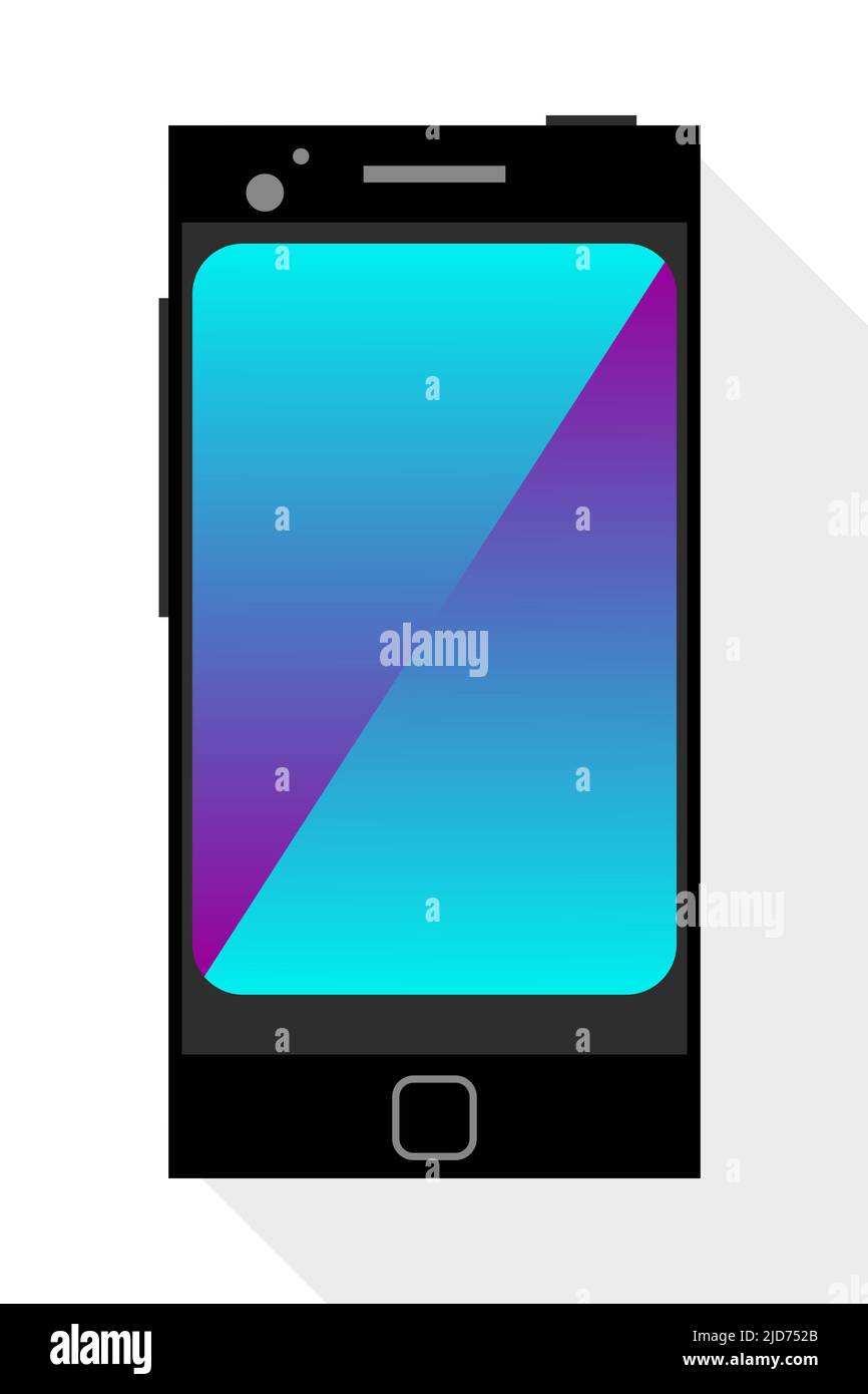 modern smartphone on white background. Vector illustrator Stock Vector ...
