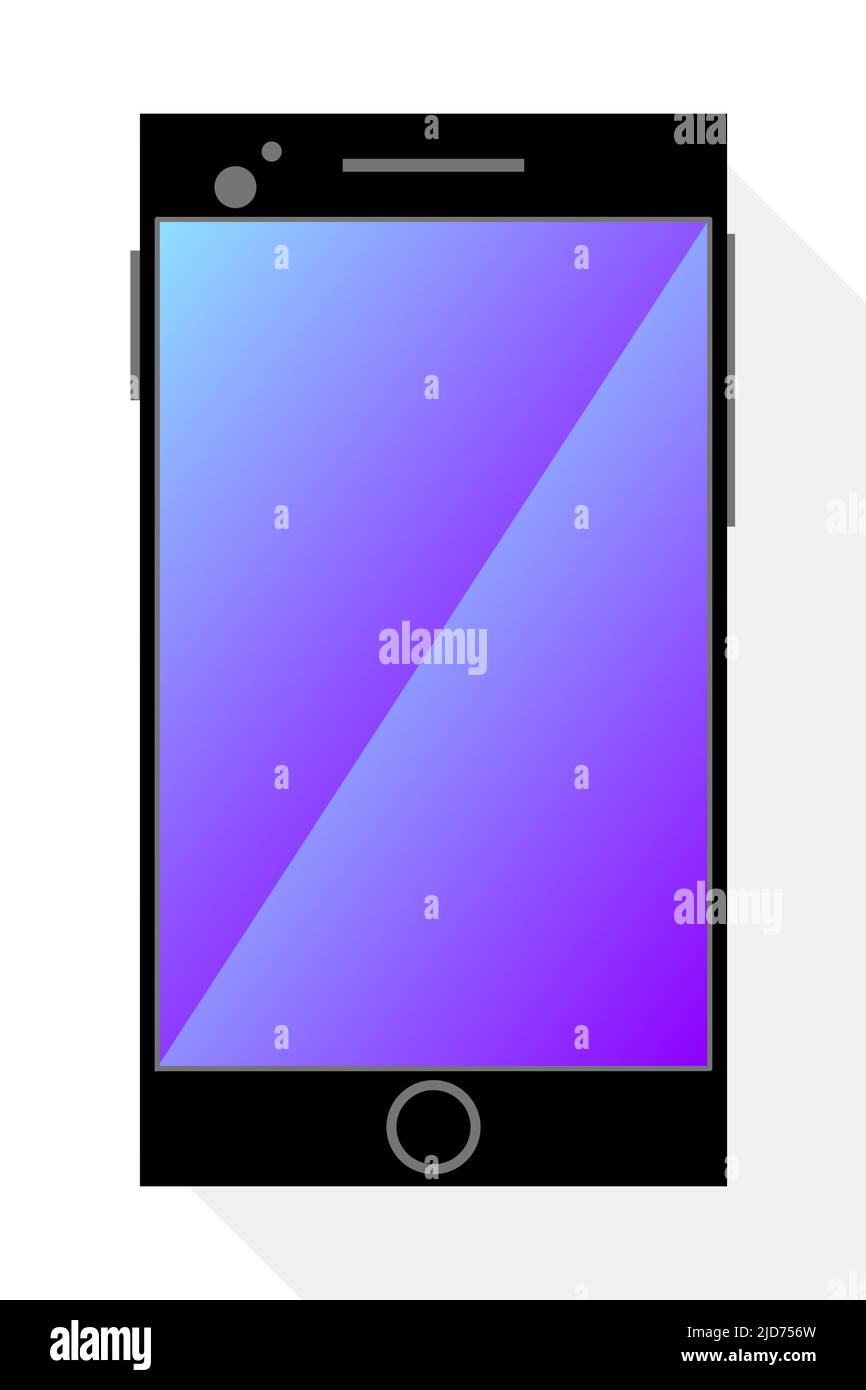 modern smartphone on white background. Vector illustrator Stock Vector ...