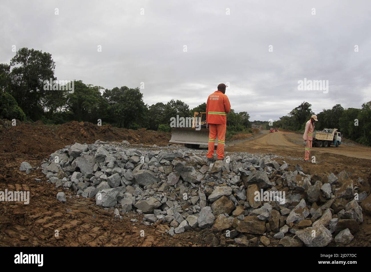 ilheus, bahia, brazil - may 23, 2022: Construction work on the BA 649 ...