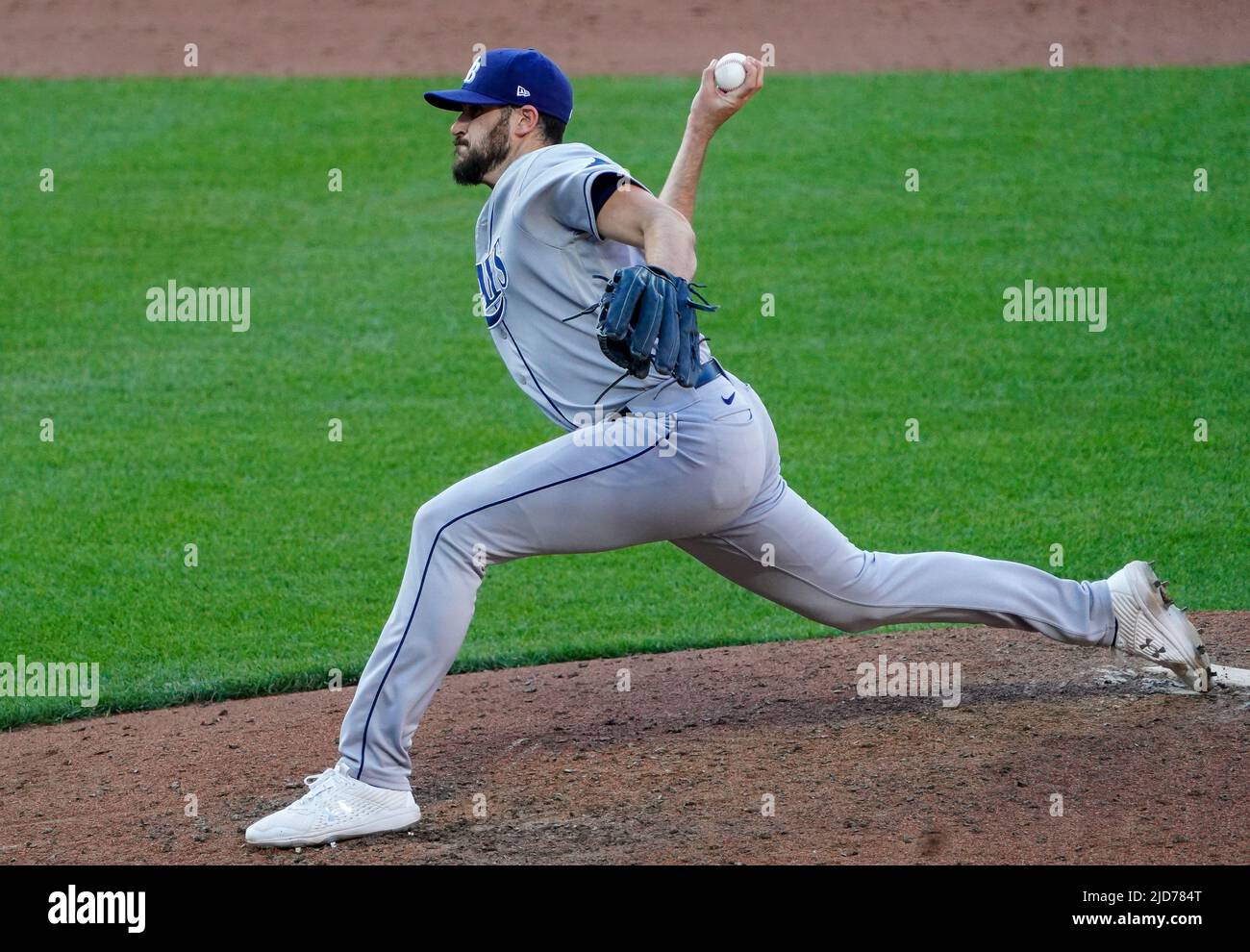 BALTIMORE, MD - JUNE 18: Tampa Bay Rays starting pitcher Ryan Thompson ...
