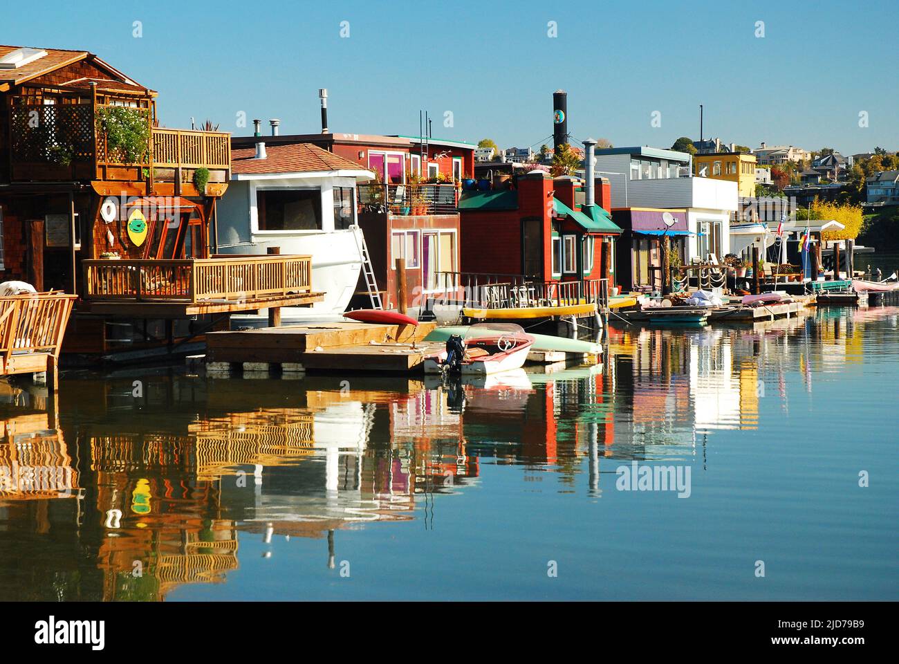The houseboats of Sausalito, California, near San Francisco, have been ...