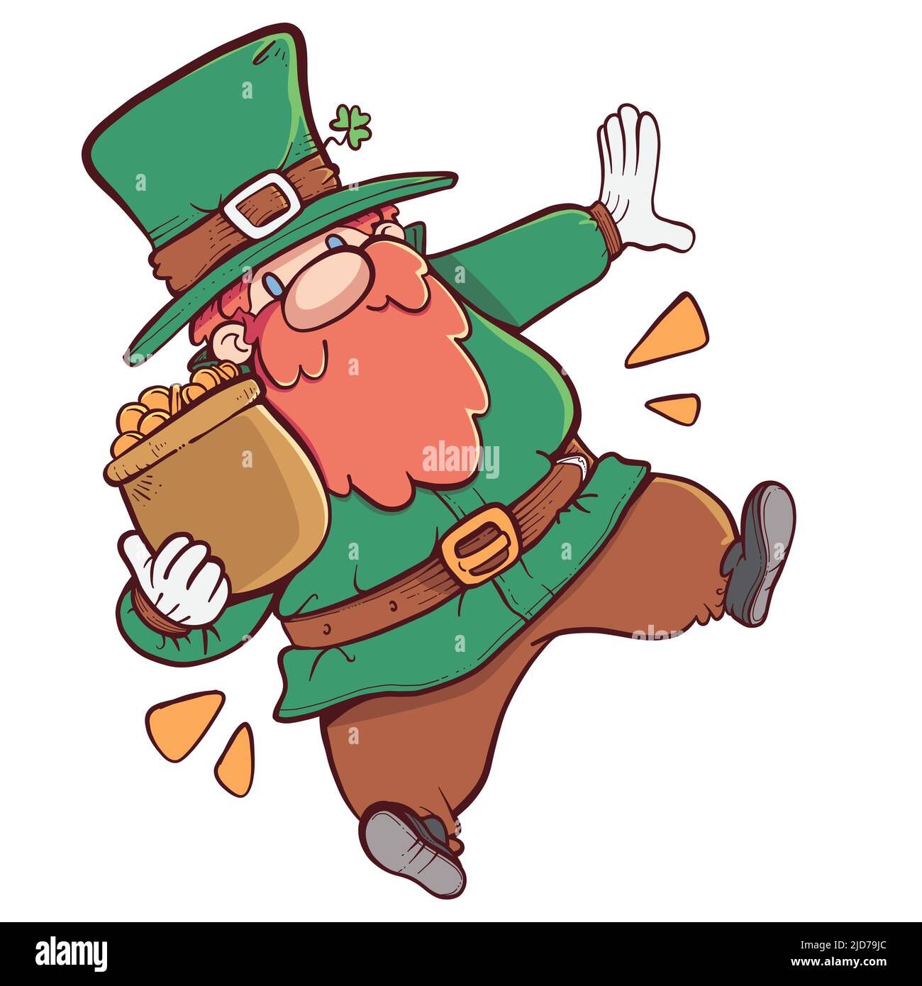 Illustration of a gnome carrying a pot of gold Stock Vector Image & Art ...