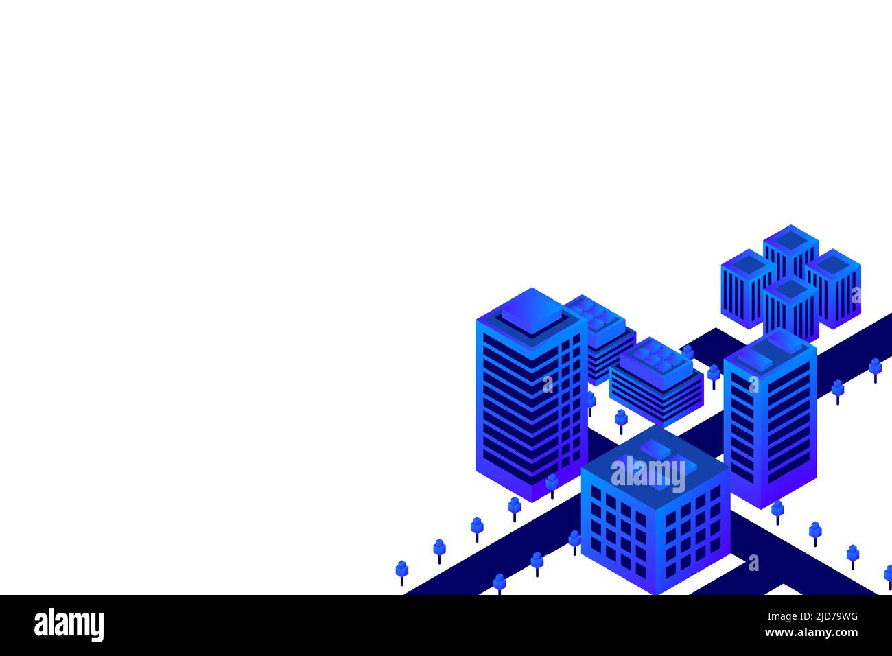 Isometric Future City. Real estate and construction industry concept ...