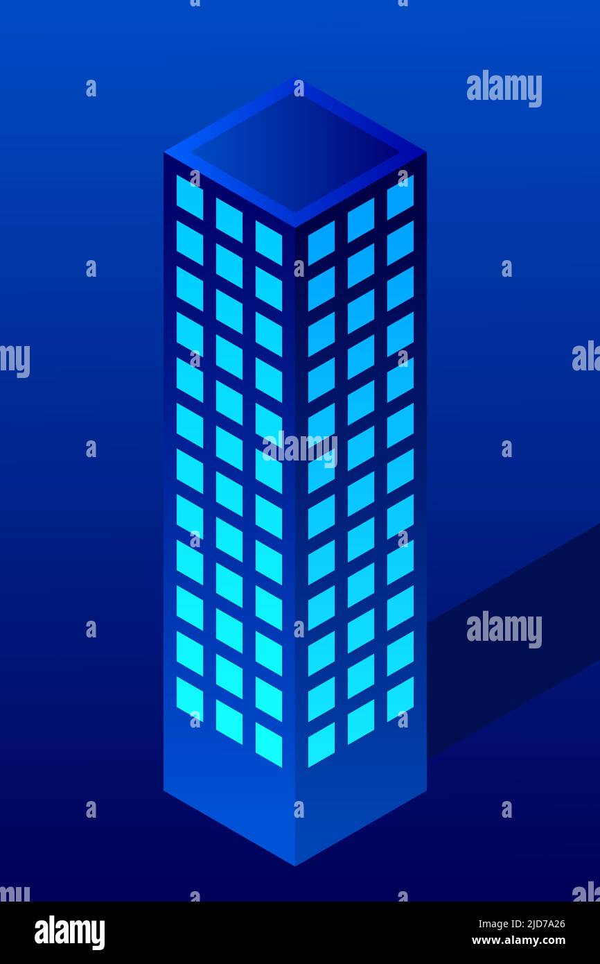 Isometric Future City. Real estate and construction industry concept ...
